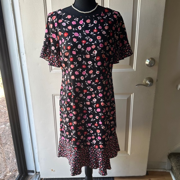Talbots | Dresses | Talbots Block Floral Short Sleeve Dress Size 4 ...